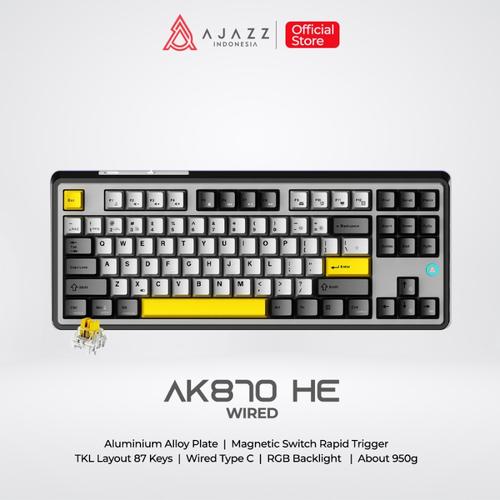 Promo Ajazz AK870 / AK-870 HE Screen Wireless / Wired Gaming Keyboard ...