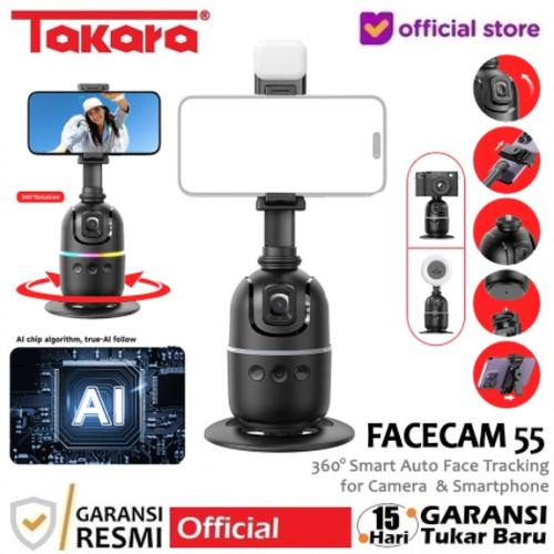 Promo Takara FACECAM 55 Smart Ai Auto Face Tracking Gimbal Stabilizer for Camera & Smartphone ...