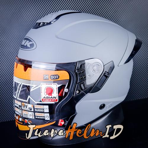 Jual INK HELM TERRA 2 SOLID / MATT GORILA GREY / HALF FACE TERRA2 ...