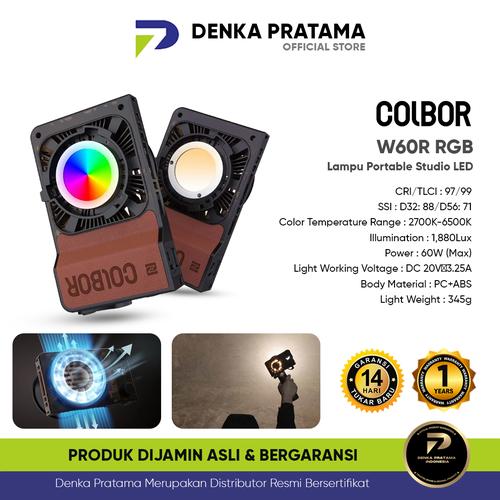 Promo Colbor W60R RGB Lampu Portable Studio LED 60W Video dan Foto ...