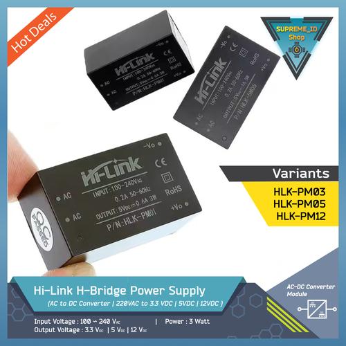 Jual HLK-PM12 HLK-PM01 HLK-PM03 Hi-Link H-Bridge Power Supply AC-DC ...