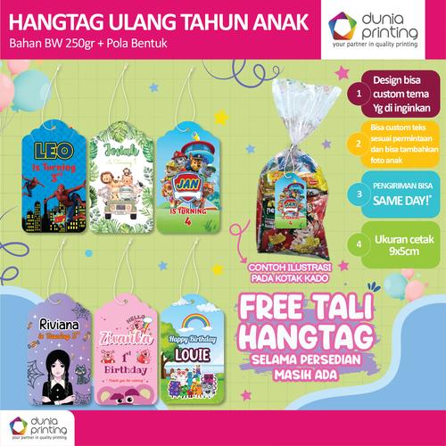 Jual Hang tag ulang tahun anak - pola bentuk - 01 - Jakarta Barat ...