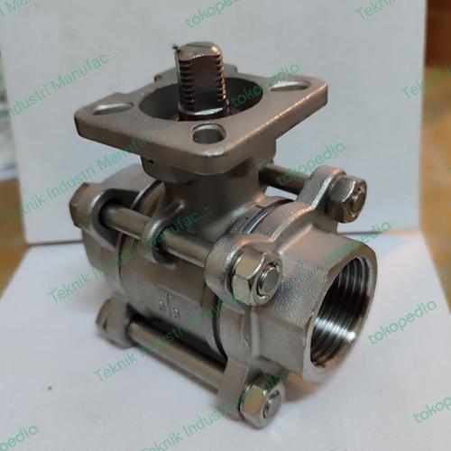 Jual Ball Valve Stainless Ss316 Drat 1" inch Mounting PAD Actuator ...