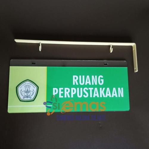 Jual Papan Akrilik Tanda Ruang Perpustakaan | Papan Nama Ruang | Tanda ...