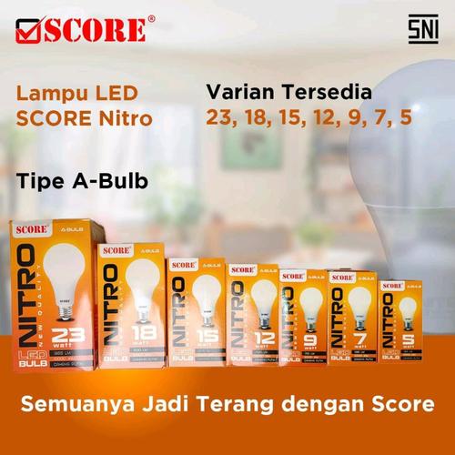Jual Lampu Led Bulat Bohlam 5W 7W 9W 12W 15W 18W 23W Score Nitro ...