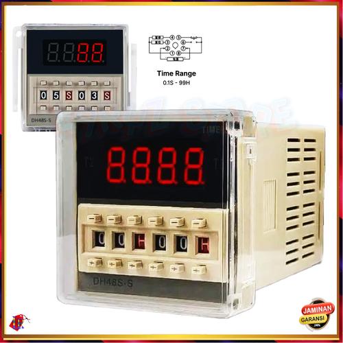Jual Timer Switch Digital DH48S-S Twin Counter Programmable Time Delay ...