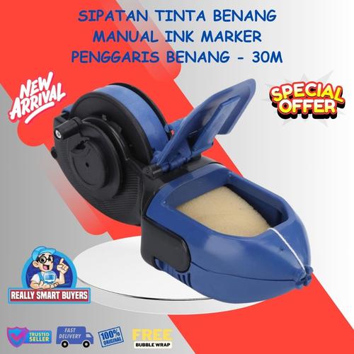 Jual Sipatan Tinta Benang Manual Ink Marker Penggaris Benang Biru Tua ...