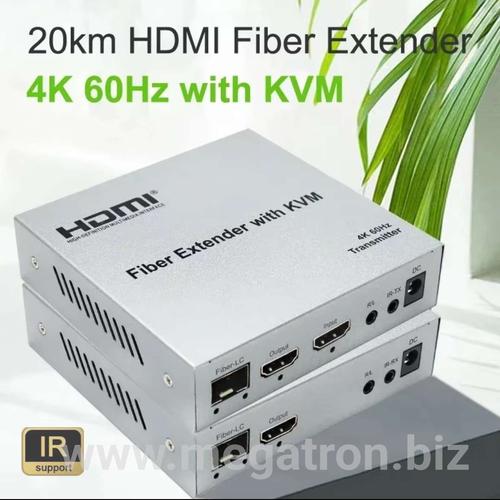 Jual 4K 60hz HDMI + USB KVM Extender over Fiber Optic (FO) - Up to 20 ...