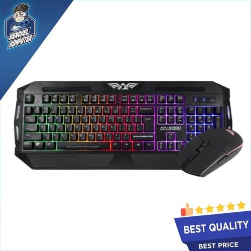 Jual [NEW] SET KEYBOARD MOUSE GAMING ARMAGEDDON KALSHNIKOV AK-6880 RGB ...