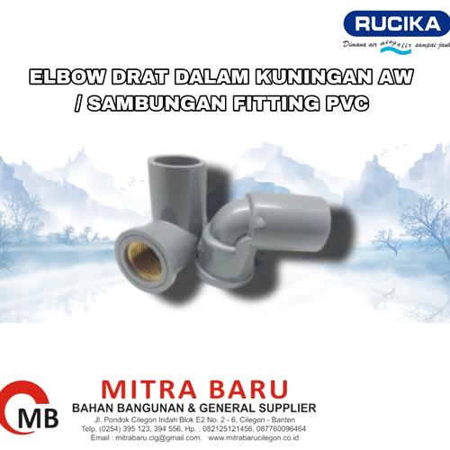 Jual Elbow Drat Dalam kuningan Rucika Aw / Sambungan Fitting PVC - 1/2 ...