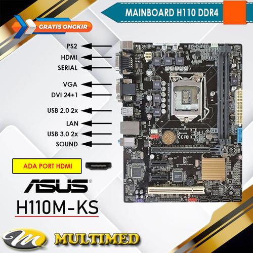 Promo Motherboard Mobo H110 Socket LGA 1151 DDR4 Untuk Gen 6 / Gen 7 ...