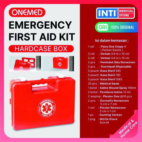 Promo Onemed | Kotak P3K Portable 2 In 1 Jinjing & Dinding Hardcase Box + Isi | Paket Komplit ...