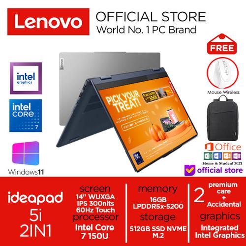 Promo Lenovo Ideapad 5i 2IN1 Intel 7 150U 512GB SSD 16GB IPS Touch ...