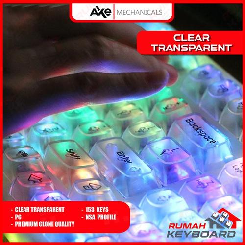 Jual KEYCAP - KEYCAPS - NSA - TRANSPARAN - PC - RGB - SEE THROUGH ...