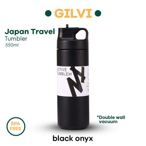 Promo GILVI Japan Travel - Tumbler Botol Minum Stainless Steel Double Wall 550ml - moonson grey ...