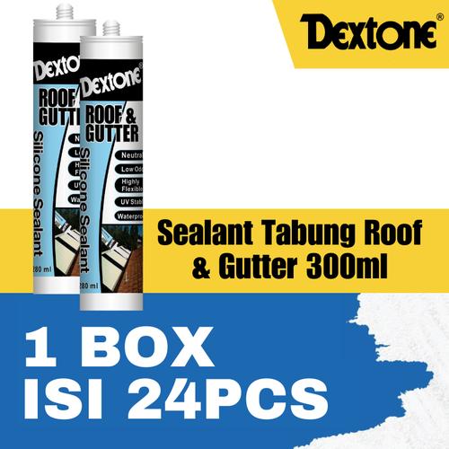 Promo Lem Kaca Dextone Silicone Sealant Roof & Gutter 280 ml - BOX ...