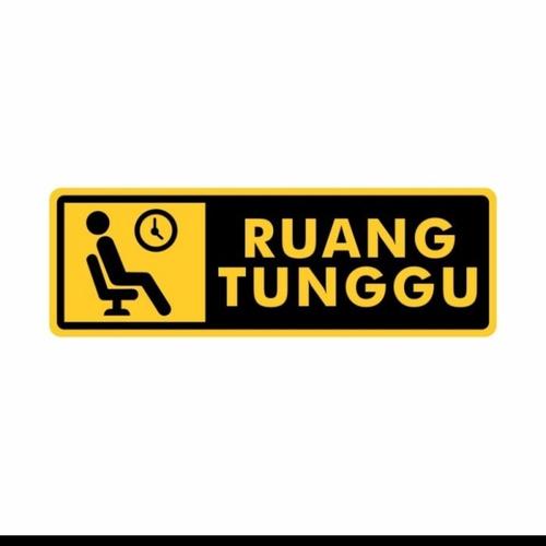 Jual Sign Rambu Akrilik RUANG TUNGGU ukuran 30 x 10 cm 2 mm - Jakarta ...