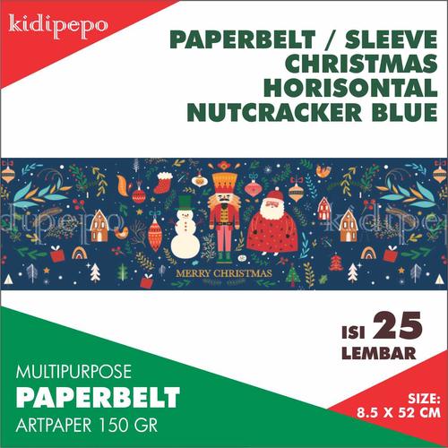 Jual PAPERBELT / SLEEVE NATAL CHRISTMAS HORIZONTAL NUTCRACKER BLUE ...