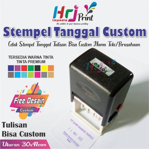 Jual Stempel tanggal bulan tahun custom nama toko/perusahaan \ Stempel ...