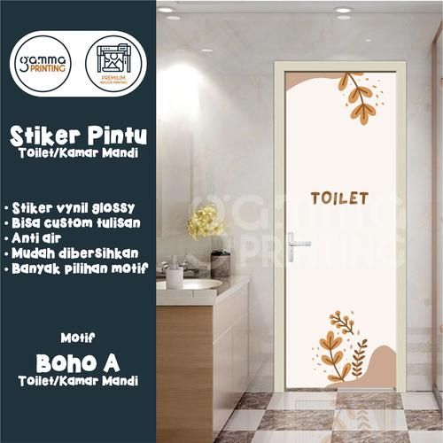 Jual Sticker Pintu Kamar Mandi Lukisan / Stiker WC Motif Boho Anak Anak ...