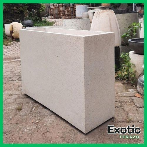Jual Pot Outdoor Terazzo Persegi Panjang Putih Natural - Kota Depok ...