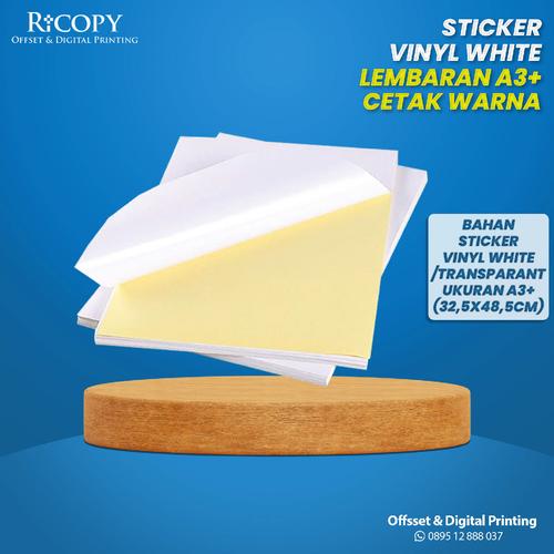 Jual Sticker Vinyl White (Putih) Lembaran A3+ Cetak warna - Jakarta ...