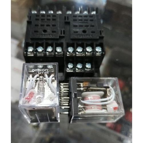 Jual 5 Buah relay Omron original my4n/my4 220vac set socket original ...