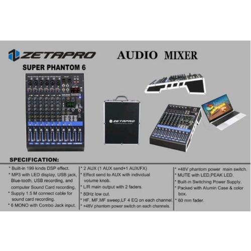 Jual Mixer Zetapro Super Phantom 6 / 6 Channel Original FREE KOPER - Jakarta Pusat - SumberMaju ...