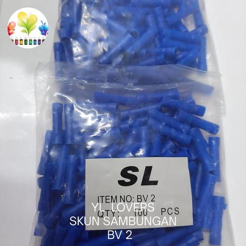 Jual Skun connector BV 2 Biru/Skun sambungan BV 2/Sekun BV 2/Scun BV 2 ...