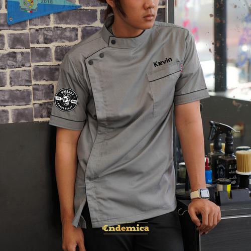 Jual Kemeja koki kemeja chef Baju Koki Seragam Chef Baju Barbershop ...
