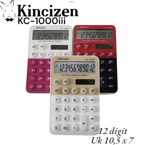 Jual Kalkulator / Calculator Kincizen KC 1000ii 12 Digit - MERAH BIRU ...