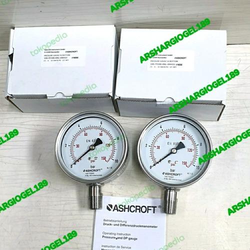 Jual Pressure Gauge Ashcroft 100-T5500-10kg/cm2 Single Scale 1/2" Npt ...