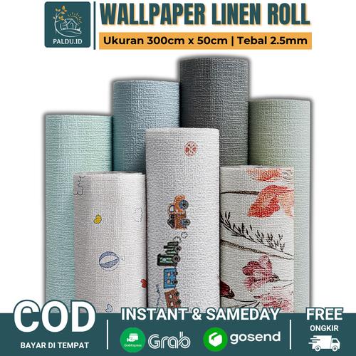 Promo Paldu ID - WALLPAPER LINEN FOAM ROLL GAMBAR MOTIF HIGH QUALITY ...