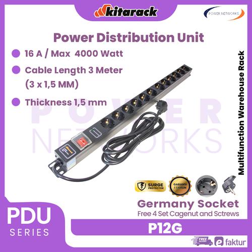 Jual KITARACK PDU P12G POWER DISTRIBUTION UNIT/STOP KONTAK 12OUTLET ...