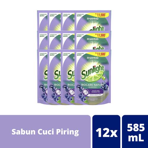 Promo Sunlight Biocare Nature Sabun Cuci Piring 585ml Isi 12 ...