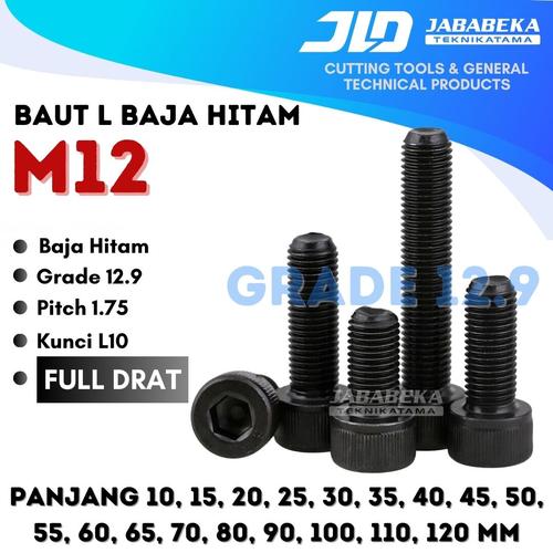 Jual Baut L Baja 12.9 M12x10 M12x15 M12x20 M12x25 M12x30 M12x35 M12x40 M12x45 M12x50 M12x55 ...