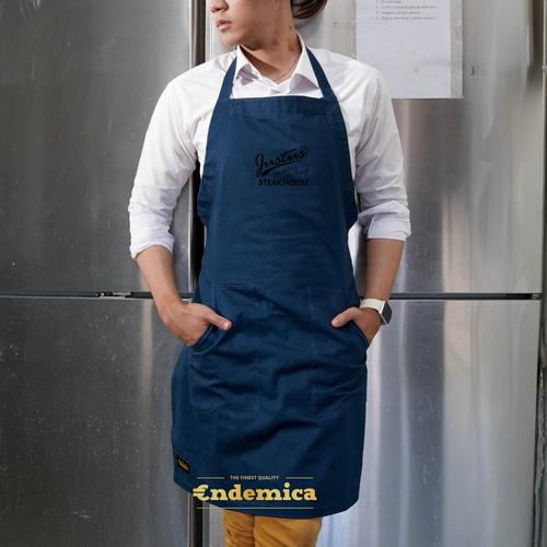 Jual Apron/Celemek Chef Koki Apron Barista Celemek Cafe Full Cotton 100 ...