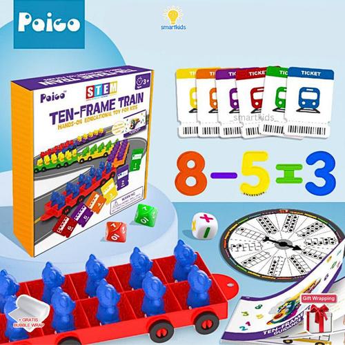 Promo Mainan Edukasi Ten Frame Train Kereta Puzzle Belajar Matematika ...