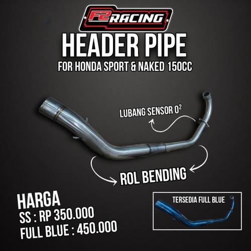 Jual HEADER knalpot racing inlet 50 PNP HONDA MOTOR SPORT & NAKED 150cc ...