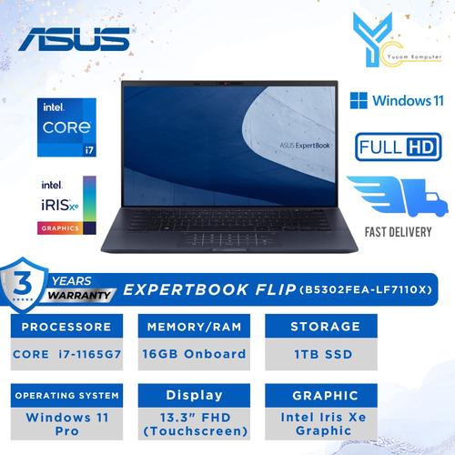 Jual ASUS Expertbook Flip B5302FEA-LF7110X B5 SERIES (Touch Screen) i7-1165G7(EVO)/16GB/1TB/ 13. ...