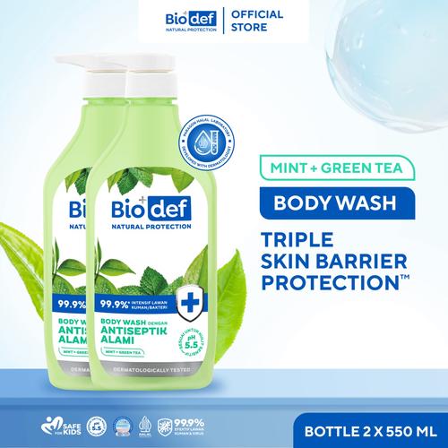Promo [TWINPACK] Biodef Sabun Mandi Cair Botol Pump 2x550 ml |Sabun ...