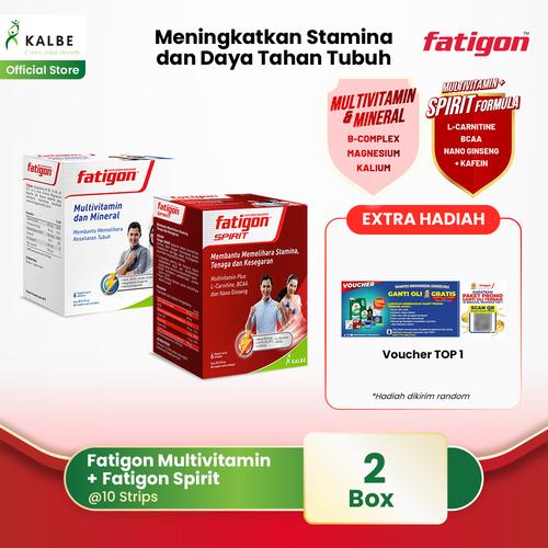 Promo Exclusive Fatigon x Top One : Fatigon Spirit 1 Box + Multivitamin ...