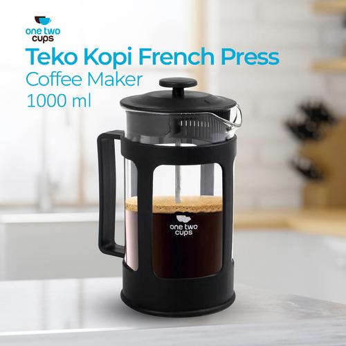 Jual French Press Kopi Teh One Two Cups Plunger Coffee Maker Pot - 1000ml - Jakarta Barat ...