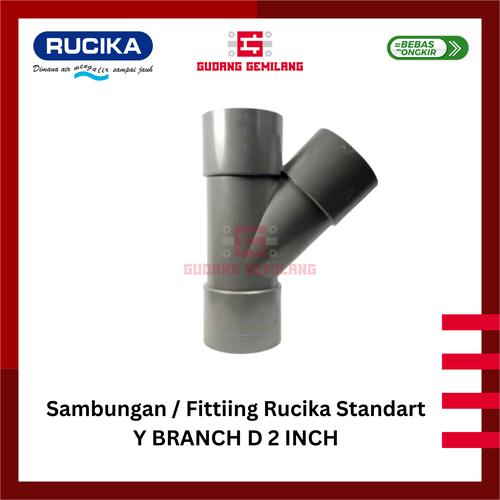 Jual Sambungan Fitting Pipa PVP Rucika Tee Y Branch PVC Rucika D (Tipis ...