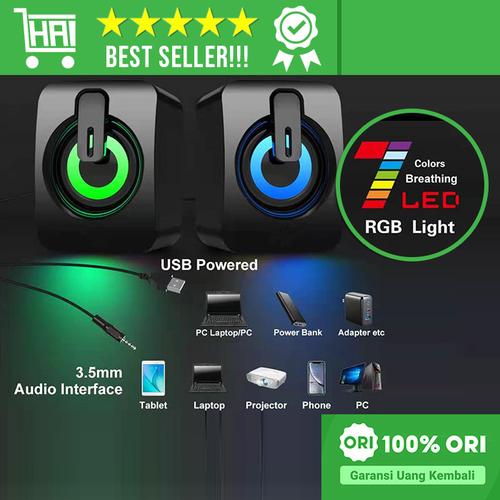Promo Speaker Desktop RGB Light Suara Jernih & Dinamis - Subwoofer ...