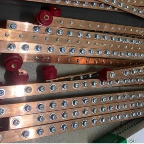 Jual busbar tembaga custom 3mm x 20mm x 300mm 15 lubang komplit siap ...