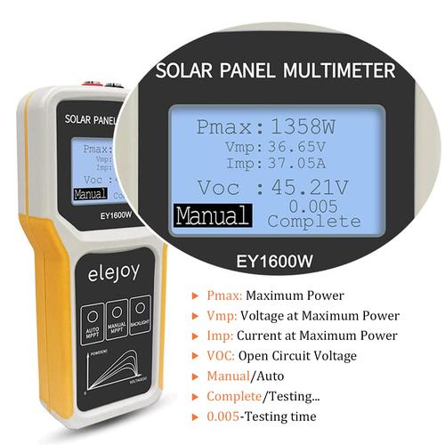 Jual Digital Solar Power Multi Meter ELEJOY EY1600W Digital LCD Display ...