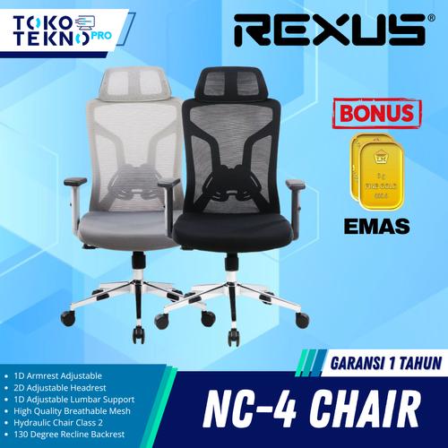 Promo Rexus NC4 / NC-4 Ergonomic Office Chair Kursi Kantor Adjustable ...