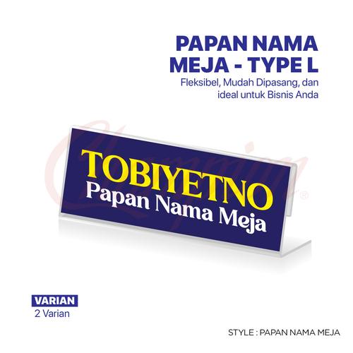 Jual Papan nama meja type L / Reserved Table Sign 1sisi Display Meja ...