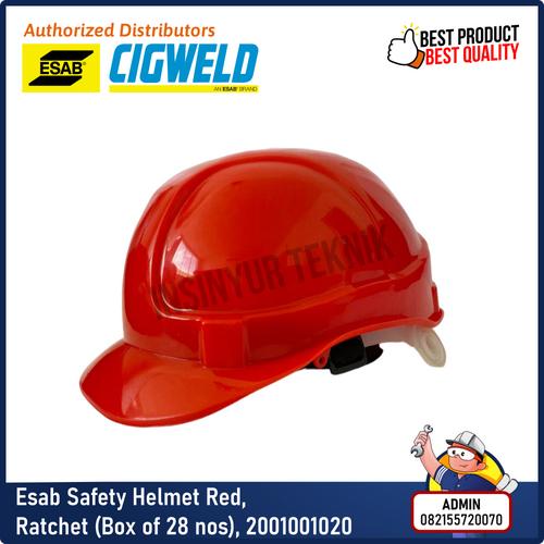 Jual ESAB HELM PENGAMAN safety Helmet Red, Ratchet Type - Kota ...